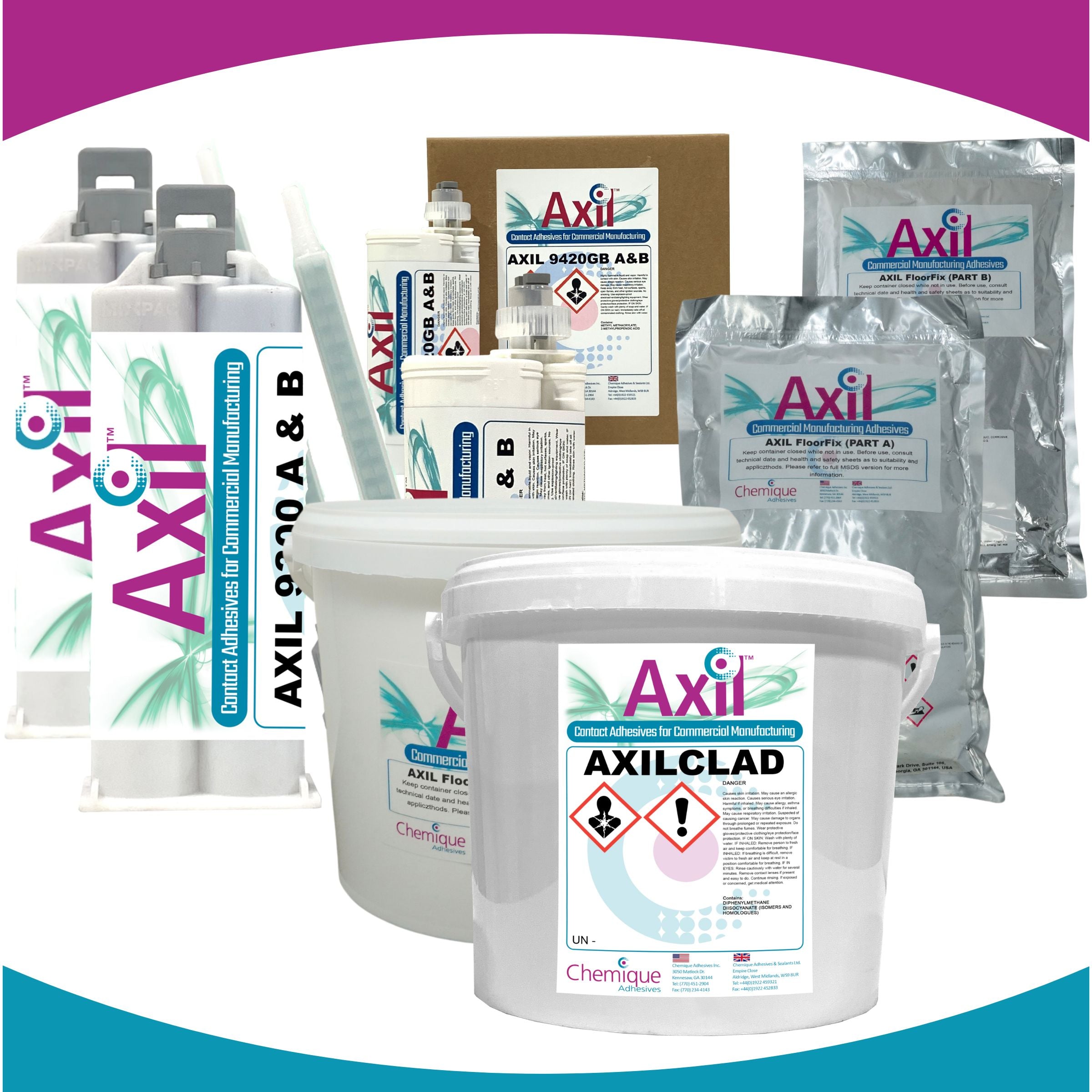 Two-Part Methacrylate Adhesive | Axil 9300 – Chemique Adhesives